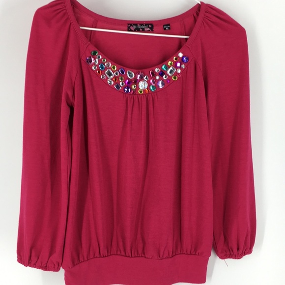 Tempted | Shirts & Tops | Tempted Girl Bejeweled Top P227 | Poshmark